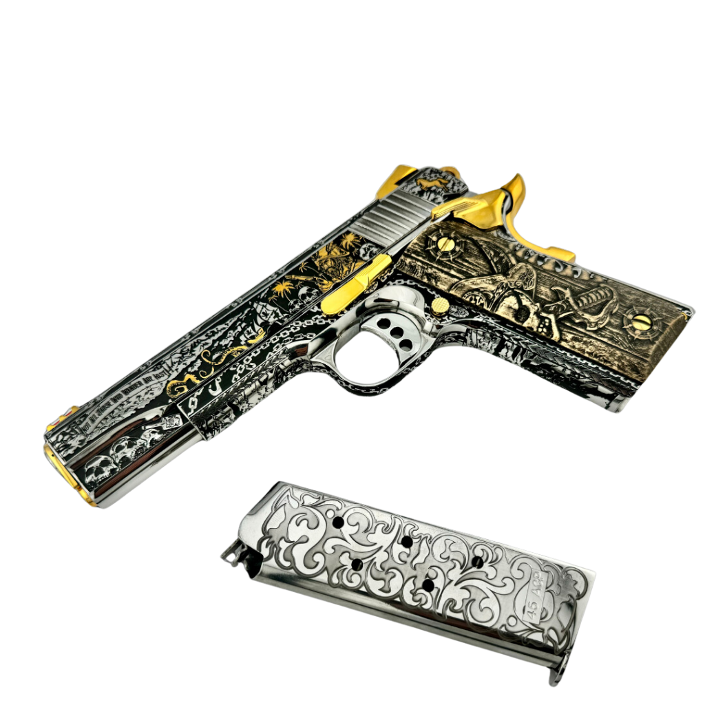 Skull Colt 1911 with Whitewood Grip – D&G Customs